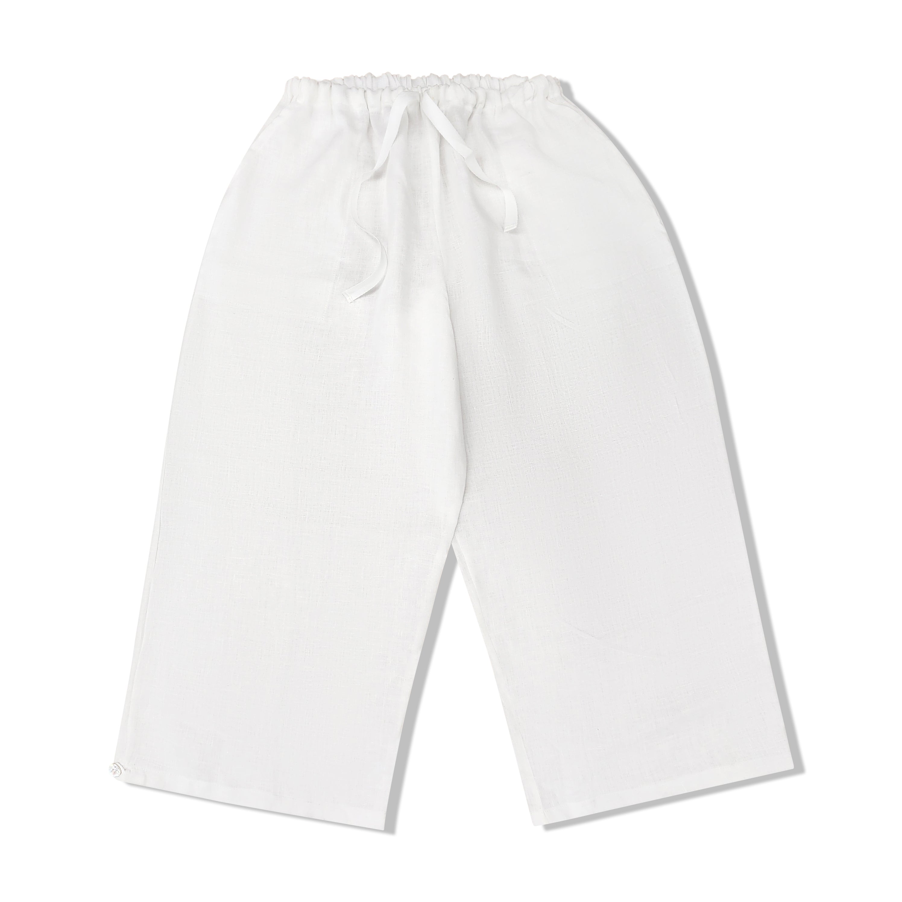 Low Key Lux Pants - white linen – Their Threads